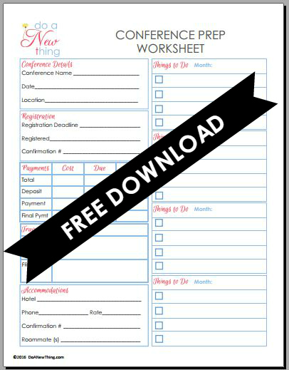 Chad Allen | Do A New Thing Writing Conference Checklist